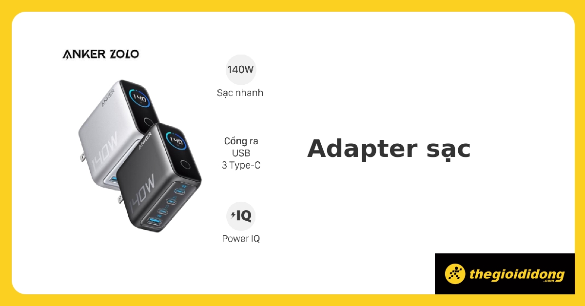 Adapter sạc laptop (type-c) giá rẻ, chính hãng, sạc nhanh - 03/2025