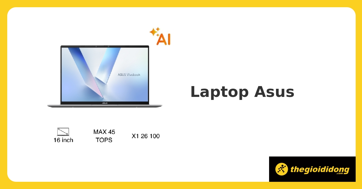 Laptop Asus 32 GB RAM giá rẻ, chính hãng, có mua trả chậm - 01/2026