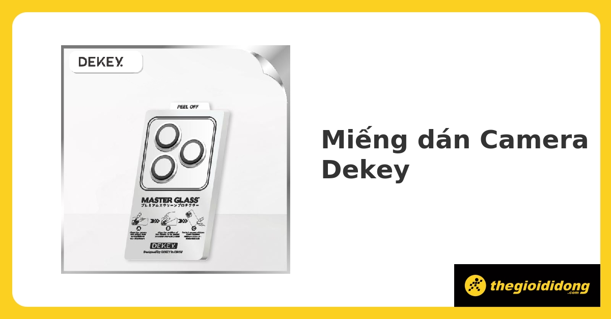 Miếng dán Camera iPhone 17 Pro Dekey chuyên dụng | Chính hãng - 02/2026