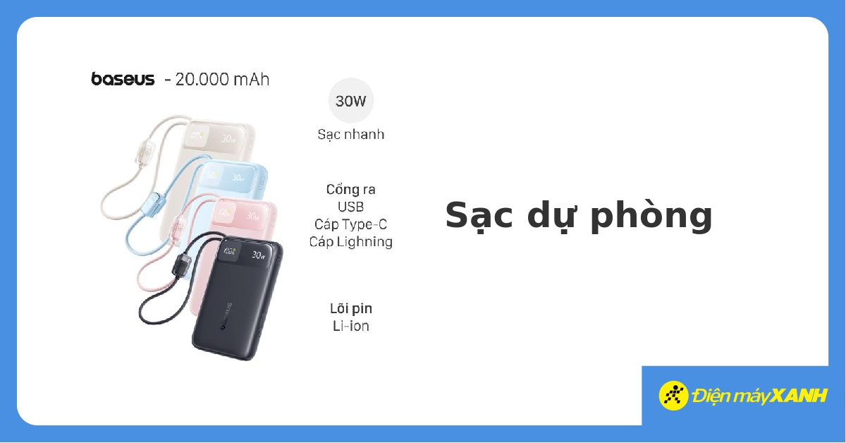 Sạc dự phòng Mazer chính hãng. - 09/2024