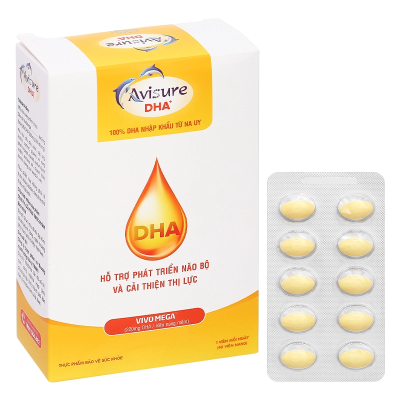 Viên uống Avisure DHA hỗ trợ não bộ và thị lực 40 viên (từ 3 tuổi ...
