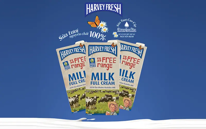 Harvey Fresh - thương hiệu sữa tươi nổi tiếng được yêu thích đến từ Úc