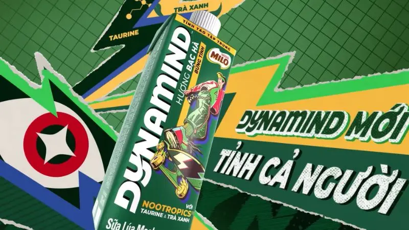 Thử ngay Milo Dynamind mới với taurine và trà xanh cùng bạc hà mát lạnh