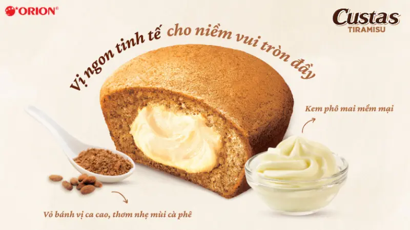 Bông lan Custas Tiramisu - mang đến vị ngon đậm chất Ý
