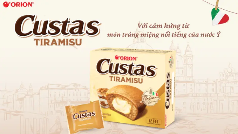 Bông lan Custas Tiramisu - mang đến vị ngon đậm chất Ý