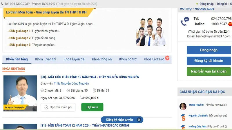 Top 15 website học toán trực tuyến miễn phí, chất lượng nhất