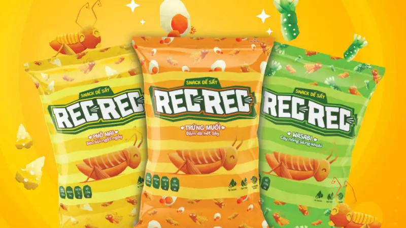 Độc lạ món snack dế sấy REC REC đầu tiên tại Việt Nam