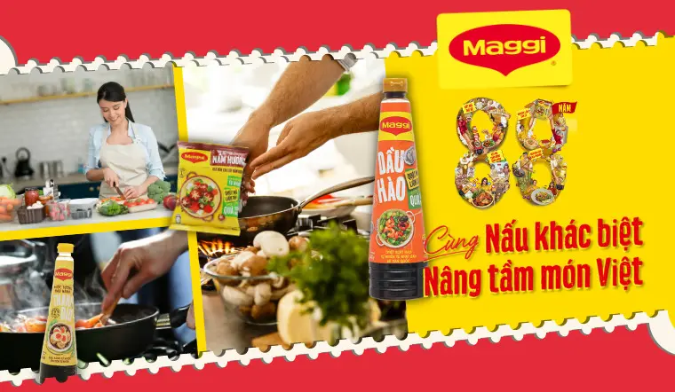 Trọn bộ gia vị Maggi giảm giá cực sốc, mừng 88 năm Maggi tại Việt Nam