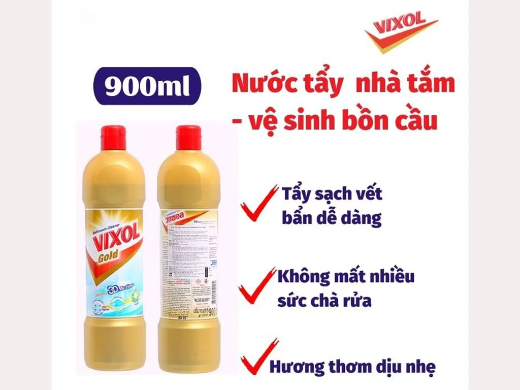 Tẩy toilet nhà tắm VixolGold 900ml giá tốt tại Bách hoá XANH