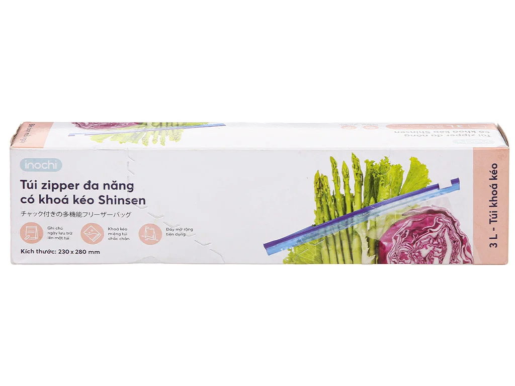 20 túi zipper khoá kéo Inochi giá tốt tại Bách Hoá XANH