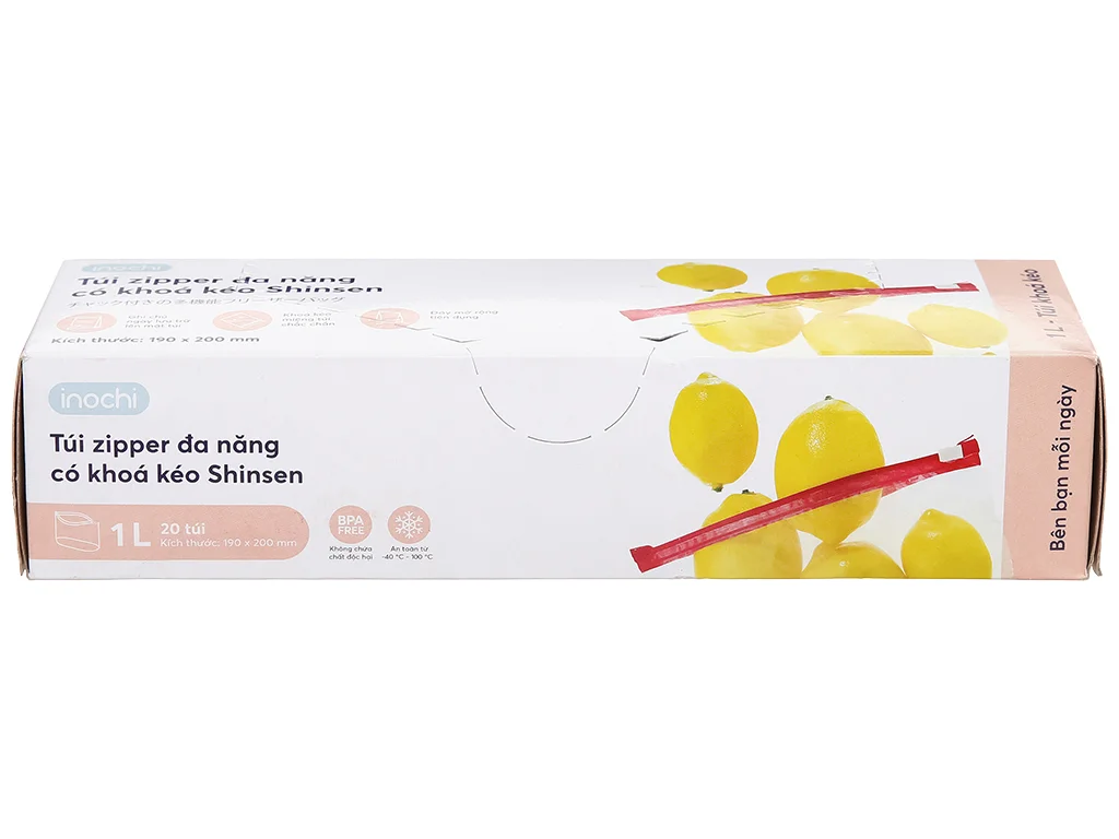 20 túi zipper khóa kéo đáy rộng Inochi tại Bách Hoá XANH