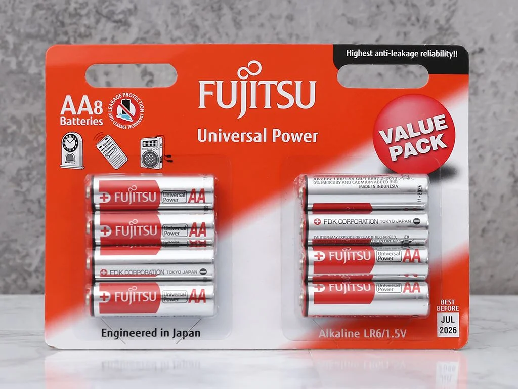 8 viên Pin Fujitsu Alkaline LR6 giá tốt tại Bách hoá XANH