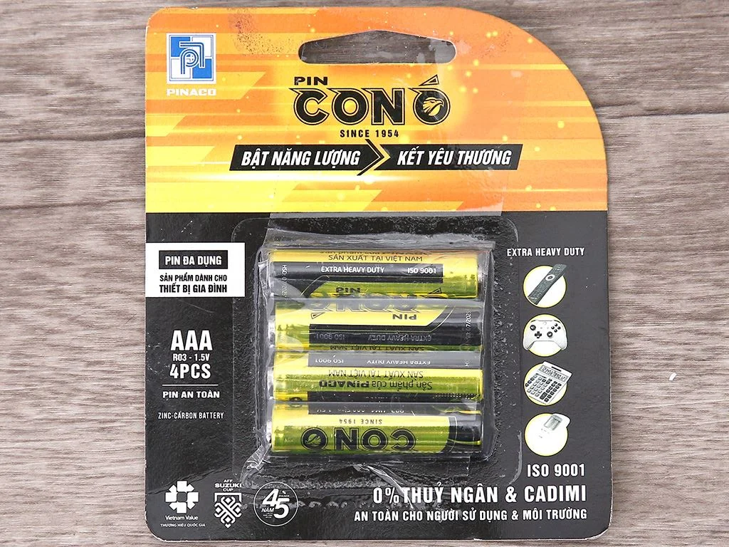 4 viên pin Con Ó AAA-R03P Decal giá tốt tại Bách hoá XANH